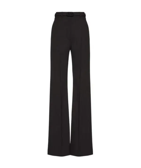 Valentino Garavani Vlogo Belt Wide-leg Trousers