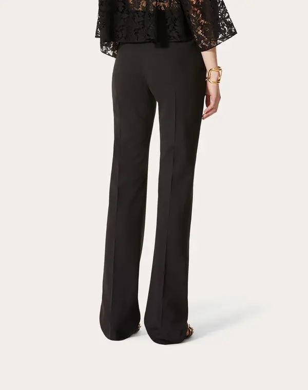 Valentino Garavani Vlogo Belt Wide-leg Trousers