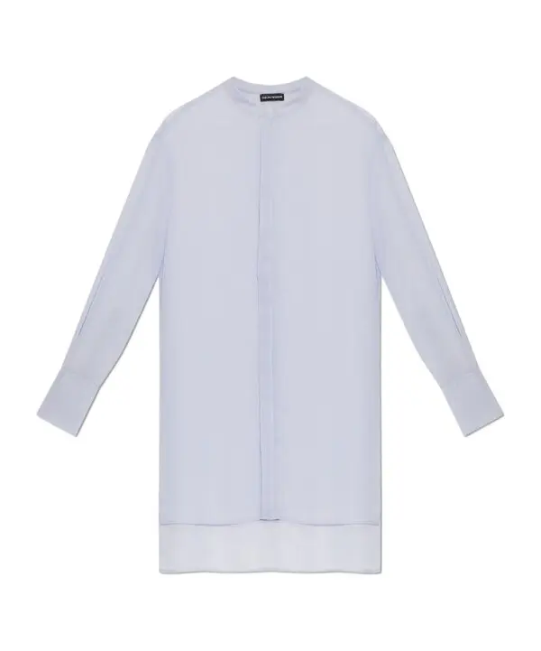 Emporio Armani Stand Collar Longline Top