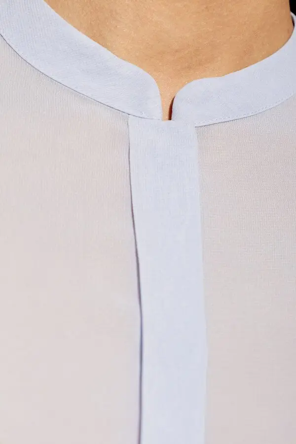Emporio Armani Stand Collar Longline Top