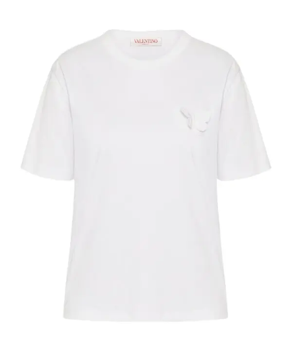Valentino Garavani Embroidered Jersey T-shirt - White