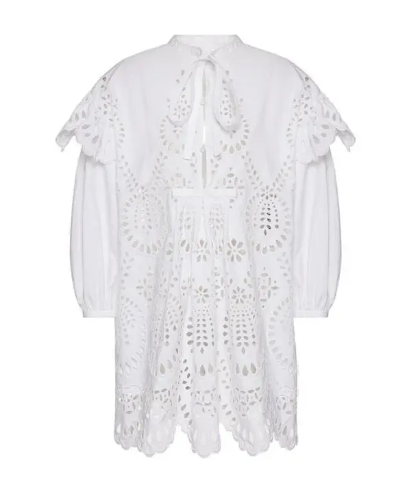 Valentino Garavani Broderie Anglaise Cotton Minidress