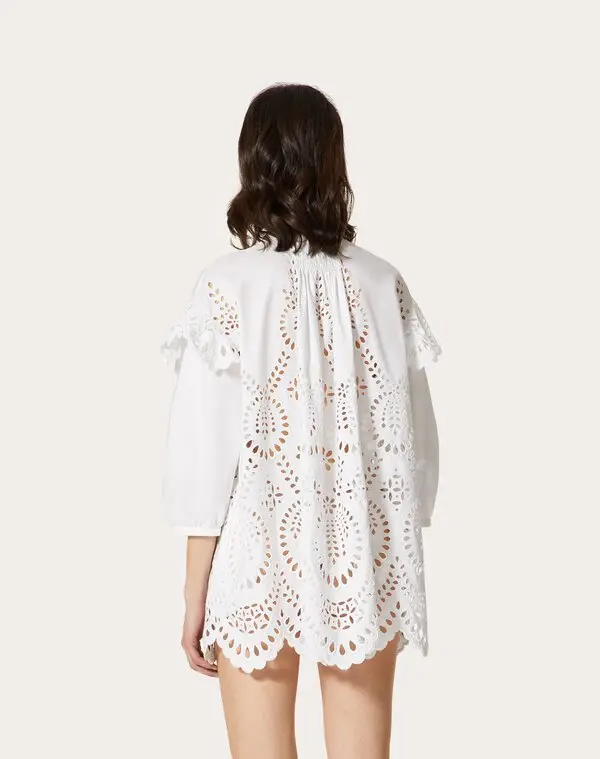 Valentino Garavani Broderie Anglaise Cotton Minidress