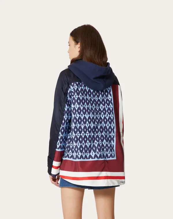 Valentino Garavani Foulard Archive Print Peacoat