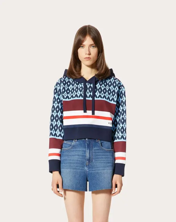 Valentino Garavani Logo-print Striped Hoodie