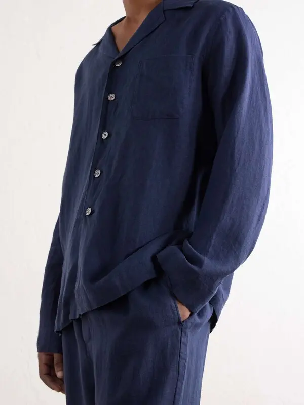 Derek Rose Sicily 1 Linen-canvas Pyjama Set