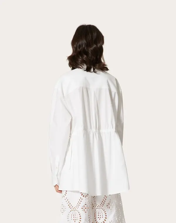 Valentino Garavani Collarless Half-button Shirt