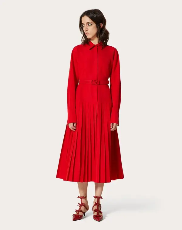 Valentino Garavani Vlogo Belted Shirt Dress