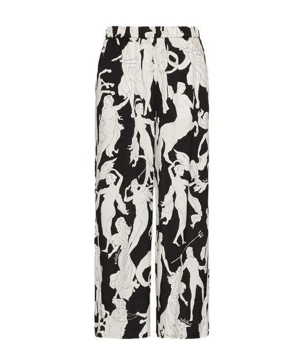 Valentino Garavani Printed Cropped Trousers