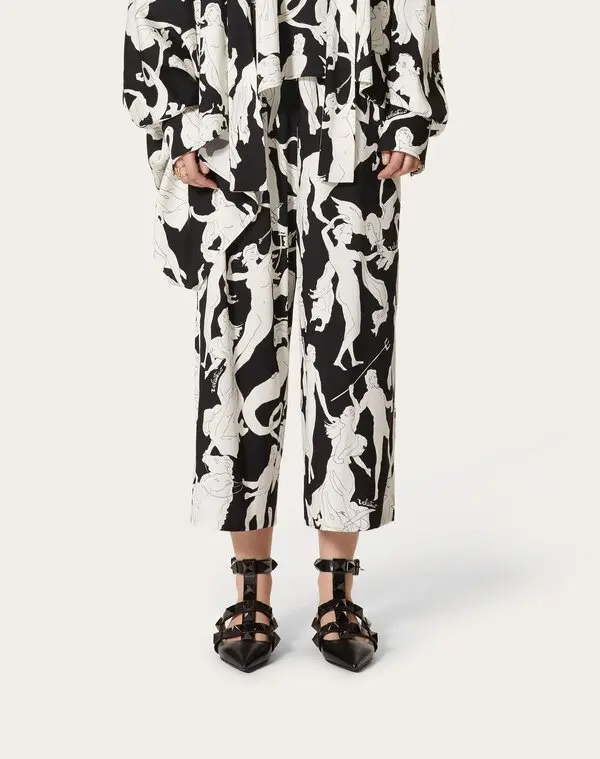 Valentino Garavani Printed Cropped Trousers