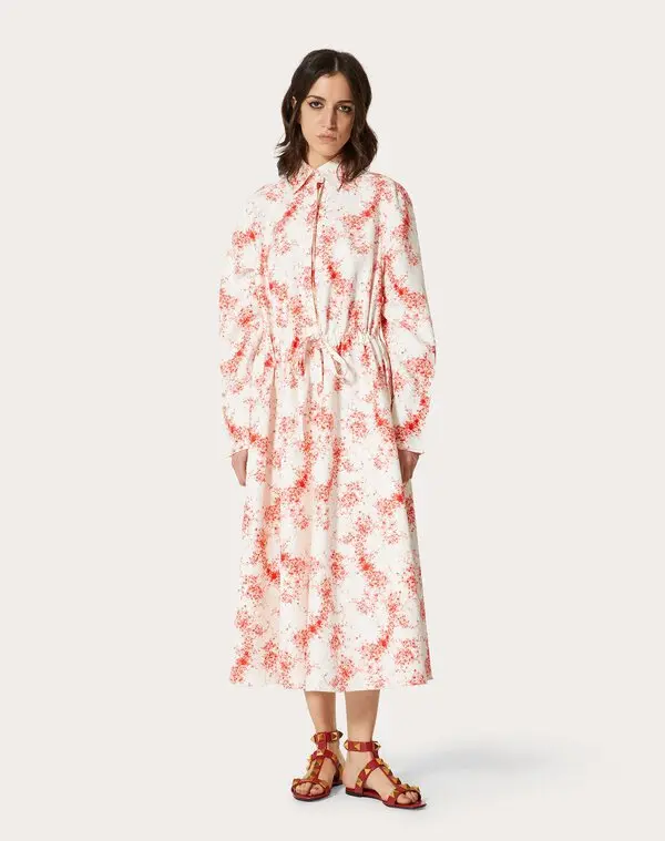 Valentino Garavani Rose-print Shirt Dress