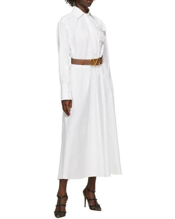 Valentino Garavani Floral Appliqué Shirtdress