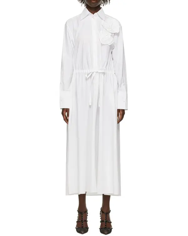 Valentino Garavani Floral Appliqué Shirtdress
