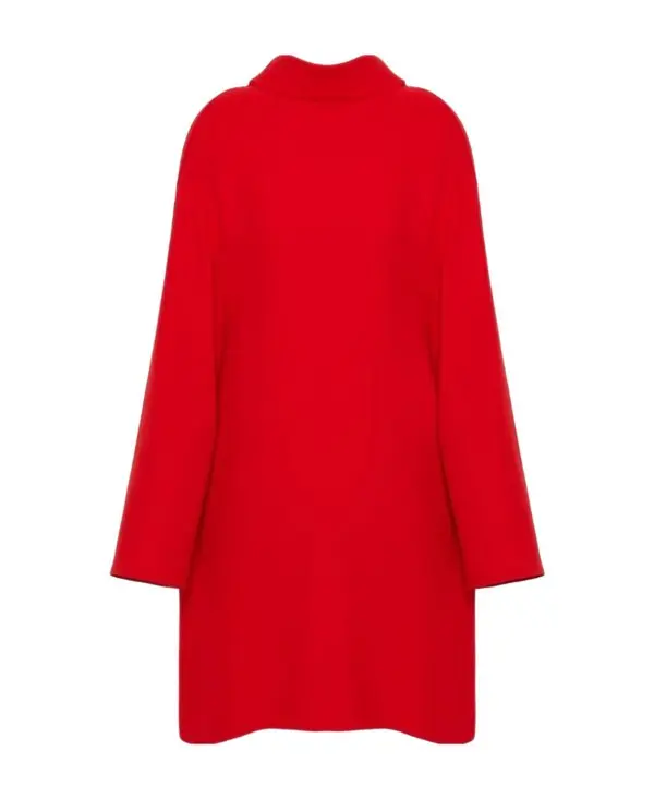 Valentino Garavani High Neck Long-sleeved Dress - Red