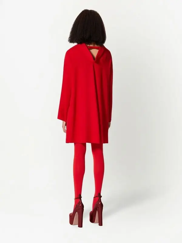 Valentino Garavani High Neck Long-sleeved Dress