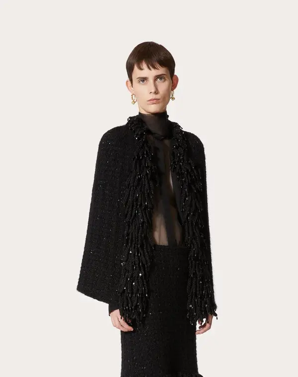 Valentino Garavani Fringed Hem Cloak