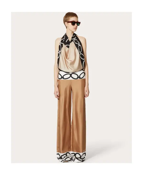Valentino Garavani Chain 1967 Foulard Silk Jumpsuit