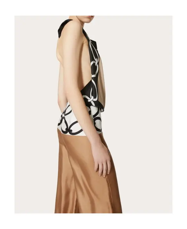 Valentino Garavani Chain 1967 Foulard Silk Jumpsuit