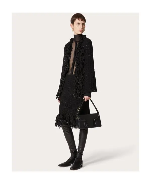 Valentino Garavani Logo Embroidered Skirt