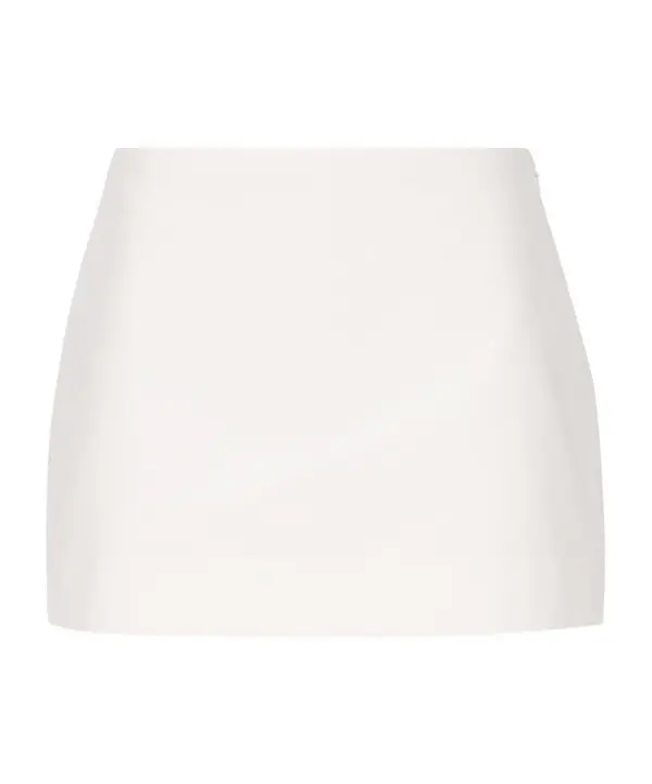 Valentino Garavani High Waist Zipper Skirt - White