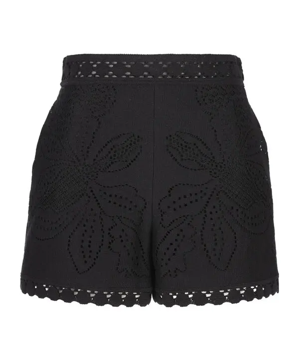 Valentino Garavani Floral Patterned High Waist Shorts