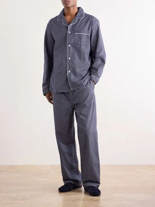 Derek Rose Braemar 32 Checked Cotton-twill Pyjama Set