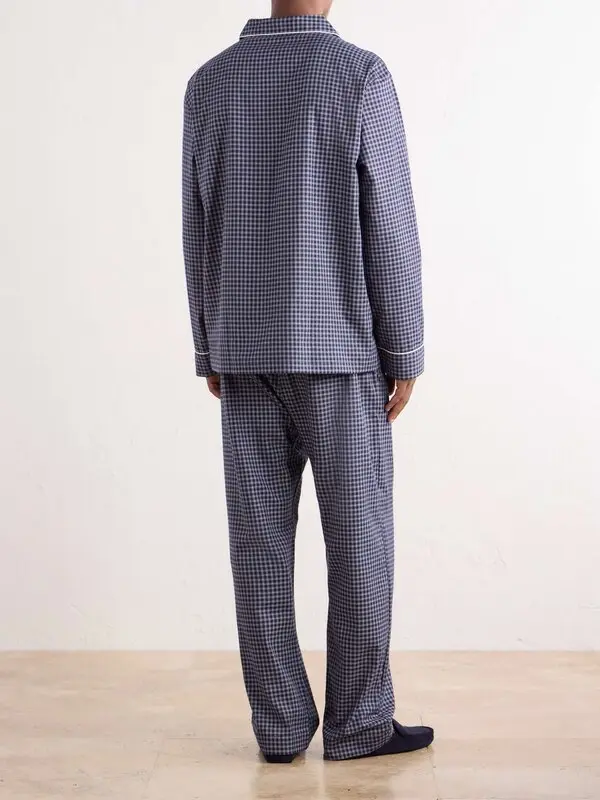 Derek Rose Braemar 32 Checked Cotton-twill Pyjama Set