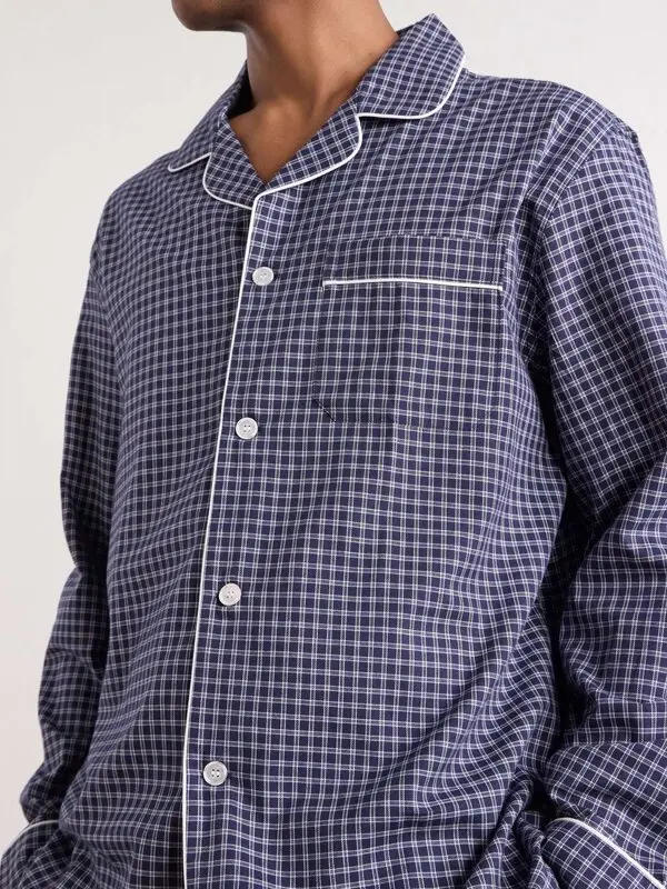 Derek Rose Braemar 32 Checked Cotton-twill Pyjama Set
