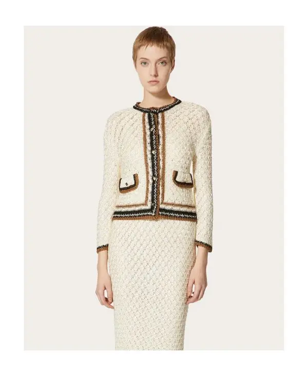 Valentino Garavani Crochet-knit Jacket