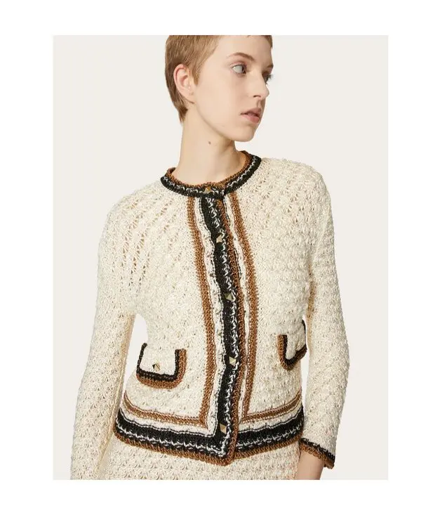 Valentino Garavani Crochet-knit Jacket