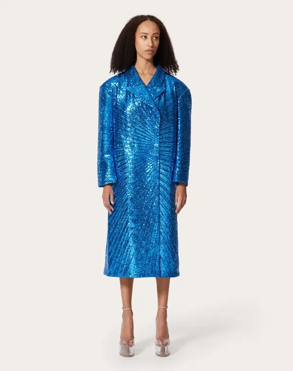 Valentino Garavani Embroidered Rigid Tulle Coat