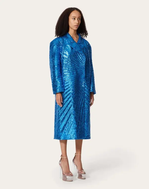 Valentino Garavani Embroidered Rigid Tulle Coat