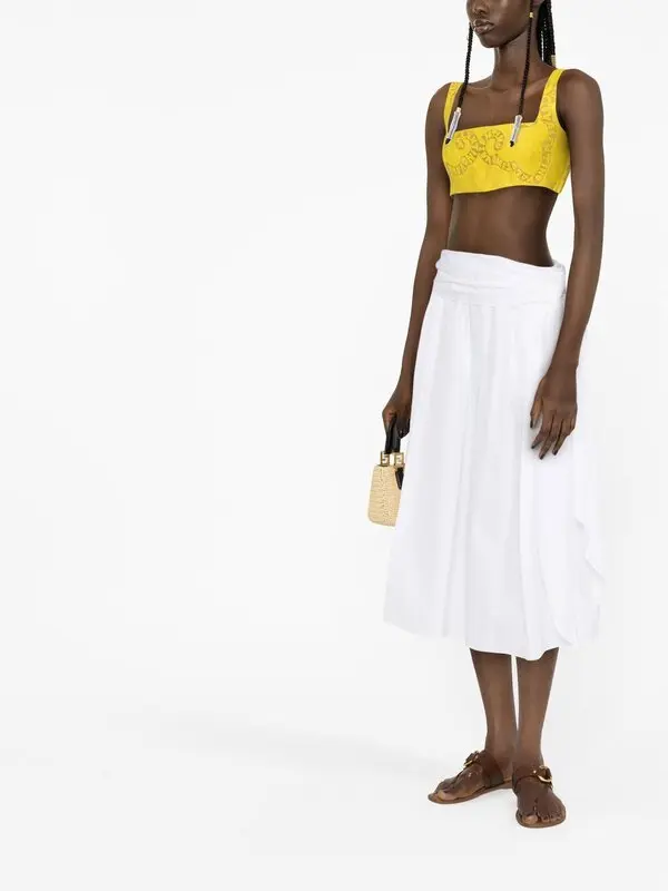 Valentino Garavani Cropped Pointelle-lace Top