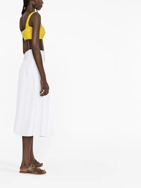 Valentino Garavani Cropped Pointelle-lace Top