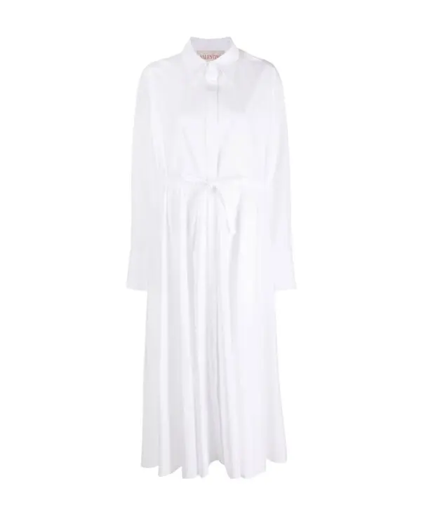 Valentino Garavani Lapel Shirt Dress - White