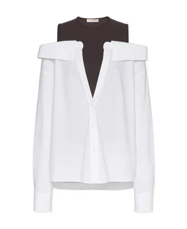 Valentino Garavani Layered Long-sleeve Shirt - White