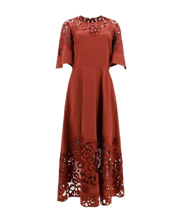 Valentino Garavani Hollowed-out Detail Dress - Red