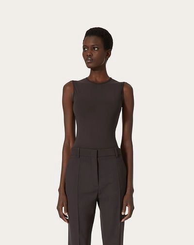 Valentino Garavani Logo-embroidered Sleeveless Bodysuit