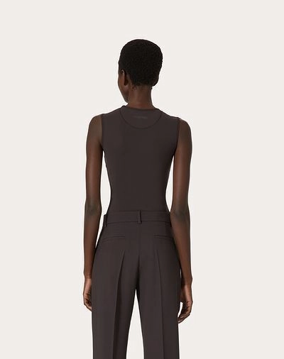 Valentino Garavani Logo-embroidered Sleeveless Bodysuit