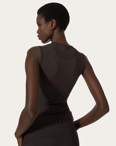 Valentino Garavani Logo-embroidered Sleeveless Bodysuit