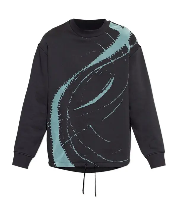 Emporio Armani Abstract Printed Crewneck Sweatshirt - Black