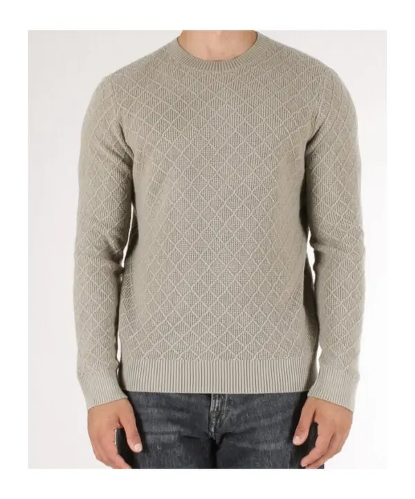 Emporio Armani Textured Crewneck Knitted Sweater