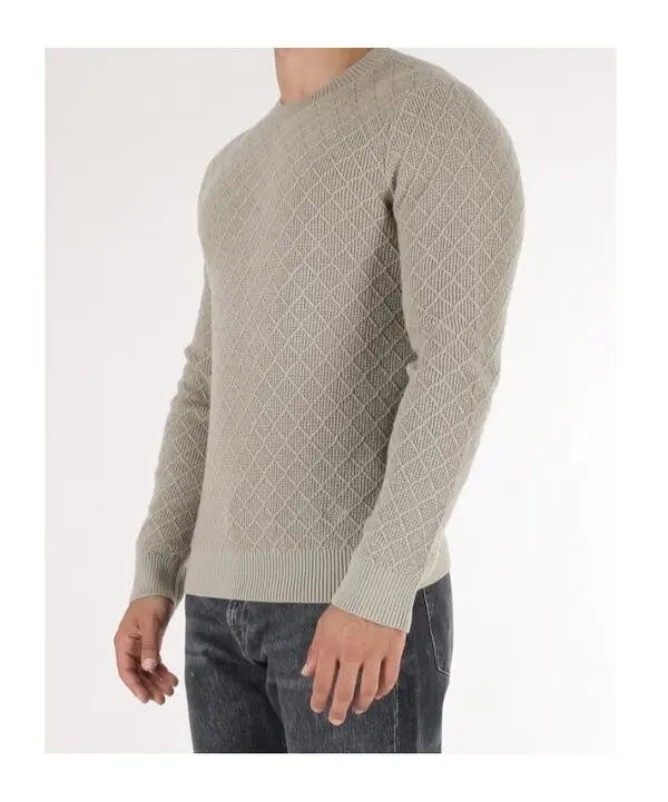 Emporio Armani Textured Crewneck Knitted Sweater