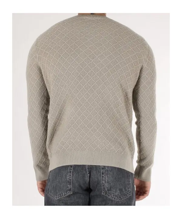 Emporio Armani Textured Crewneck Knitted Sweater