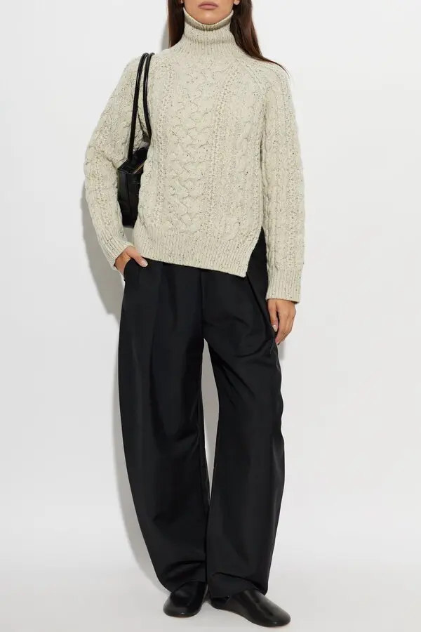 TOTEME Cable-knit Turtleneck Knitted Sweater