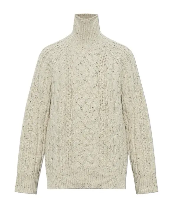 TOTEME Cable-knit Turtleneck Knitted Sweater - Off-white