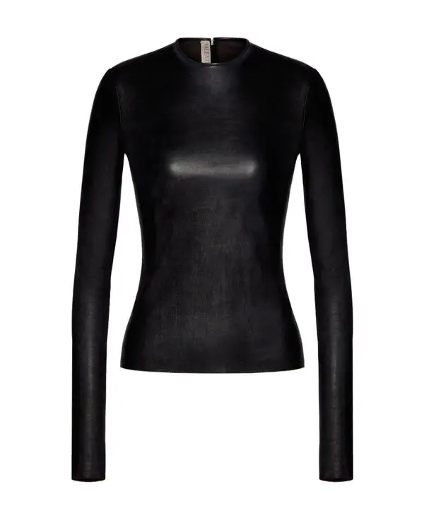 Valentino Garavani Stretch Long-sleeved Blouse - Black