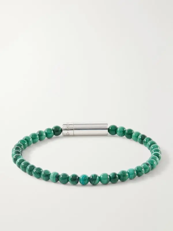 Le Gramme 11g Malachite Beads Bracelet