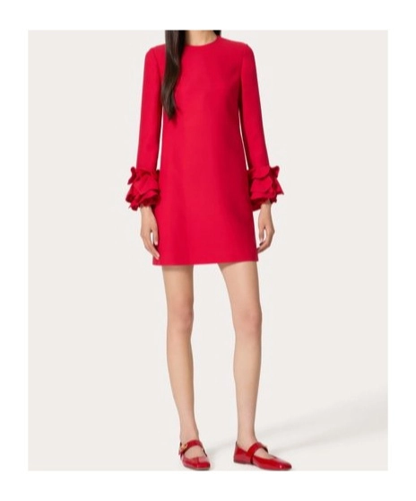 Valentino Garavani Floral Embellished Crewneck Dress