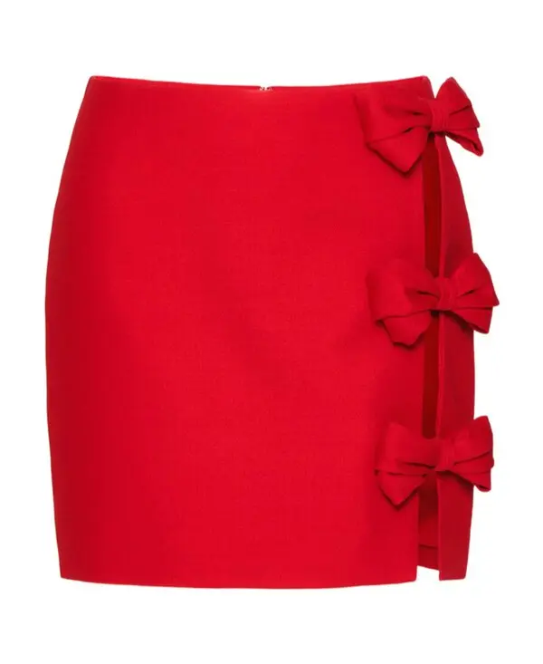Valentino Garavani Bow Detailed Mini Skirt